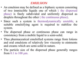 Emulsion - Physical Pharmacy | PPT