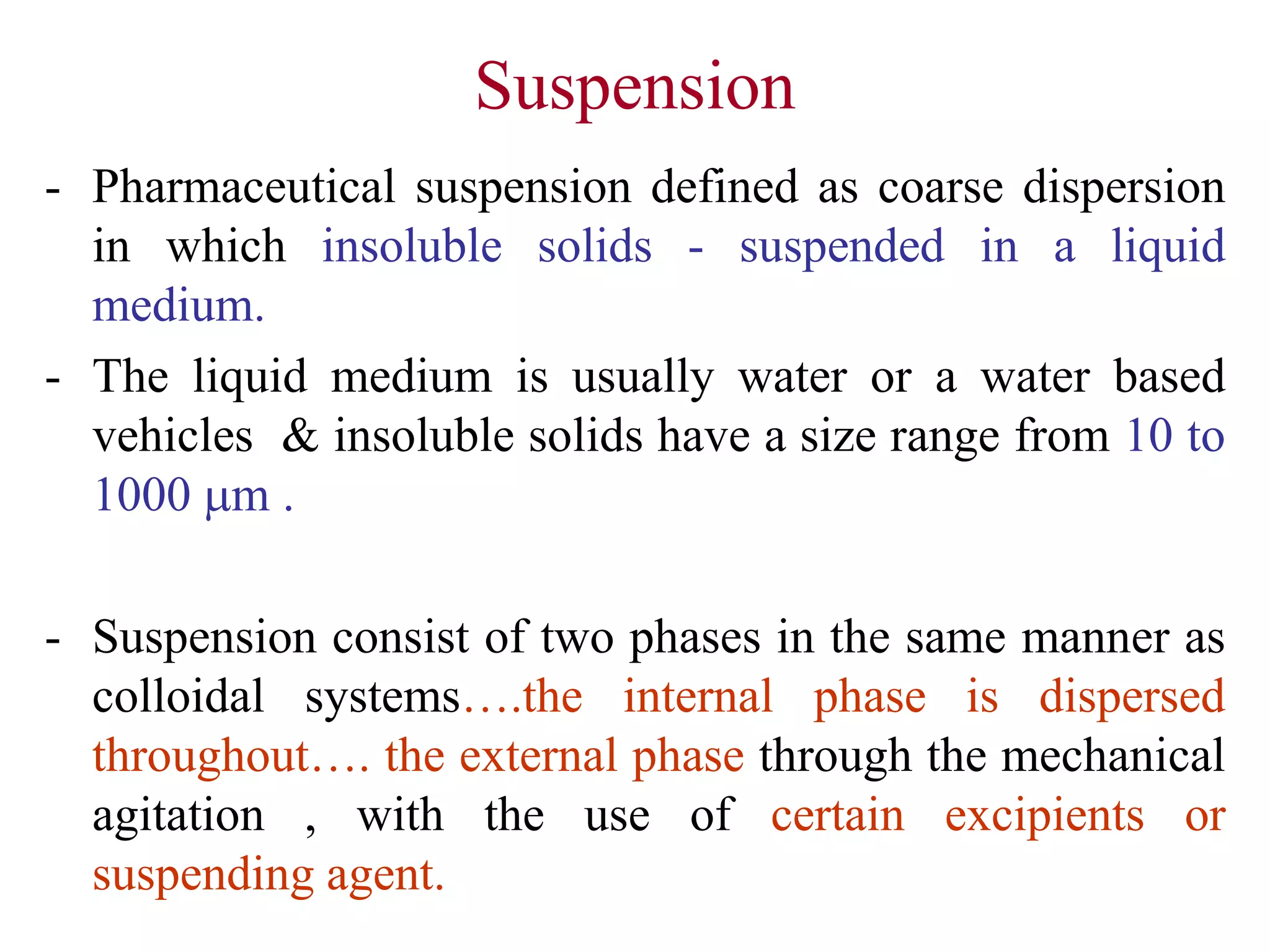 Suspension - Physical Pharmacy | PPT