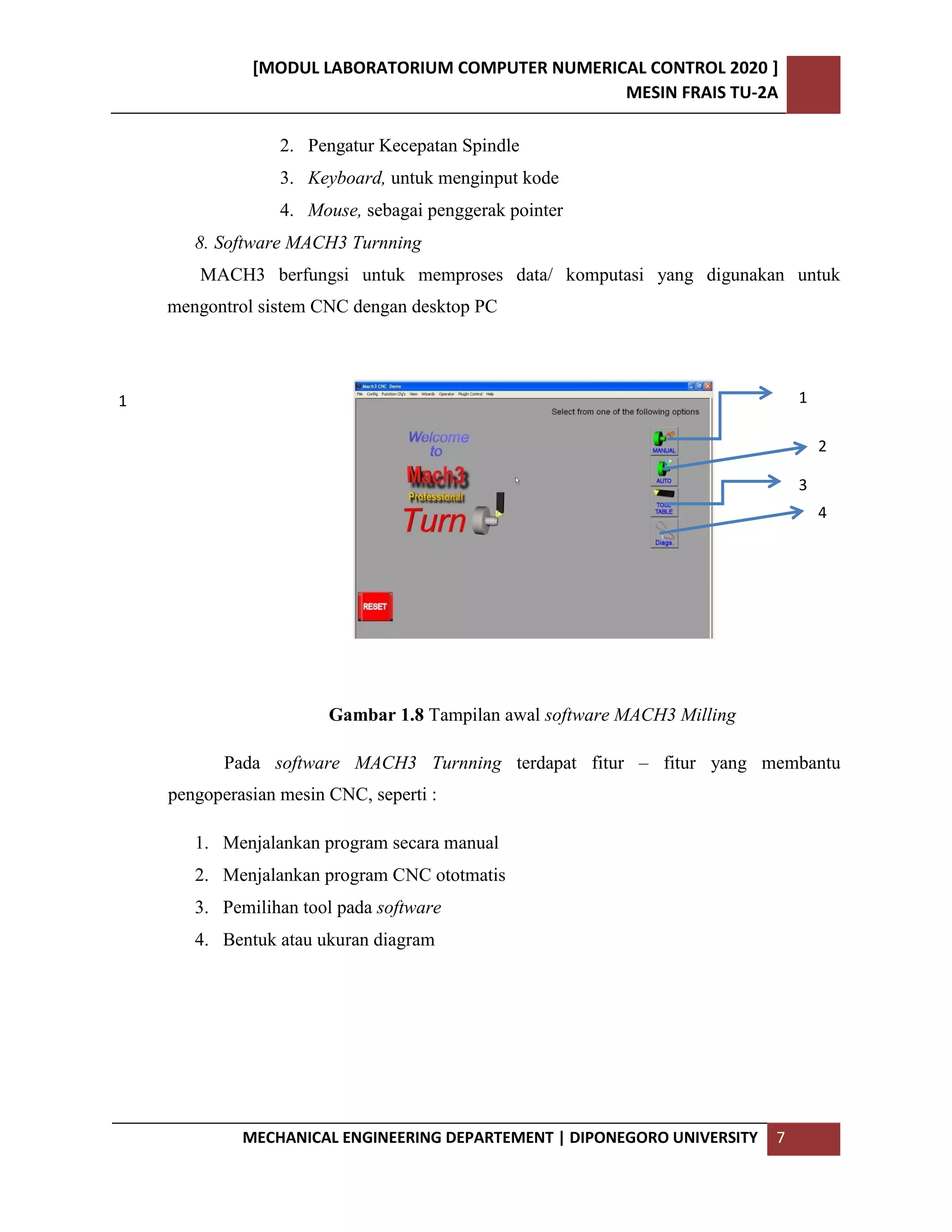 Modul Praktikum Pada Mesin CNC TU 2A 2020 | PDF