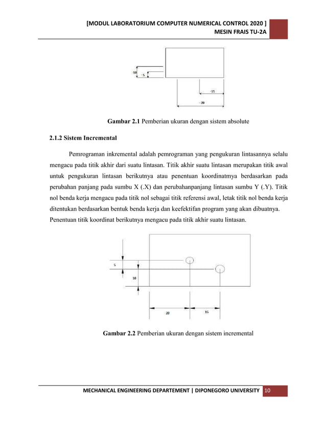 Modul Praktikum Pada Mesin CNC TU 2A 2020 | PDF