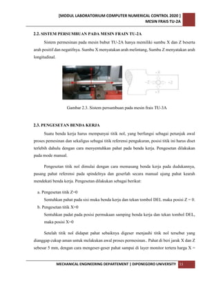 Modul Praktikum Pada Mesin CNC TU 2A 2020 | PDF