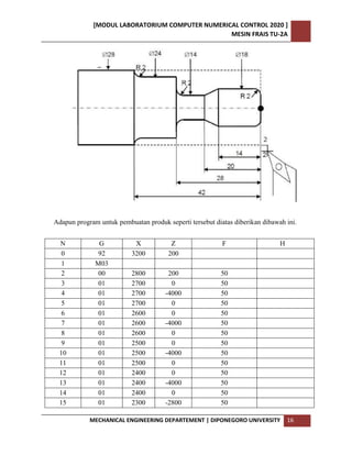 Modul Praktikum Pada Mesin CNC TU 2A 2020 | PDF