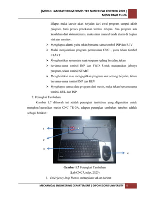 Modul Praktikum Pada Mesin CNC TU 2A 2020 | PDF