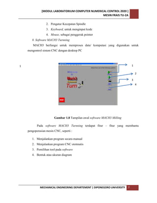 Modul Praktikum Pada Mesin CNC TU 2A 2020 | PDF