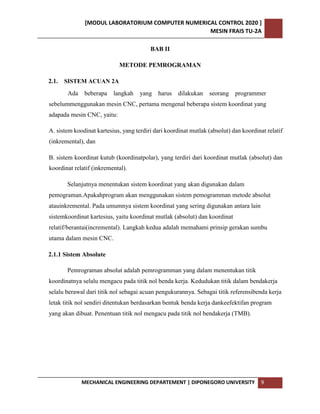 Modul Praktikum Pada Mesin CNC TU 2A 2020 | PDF