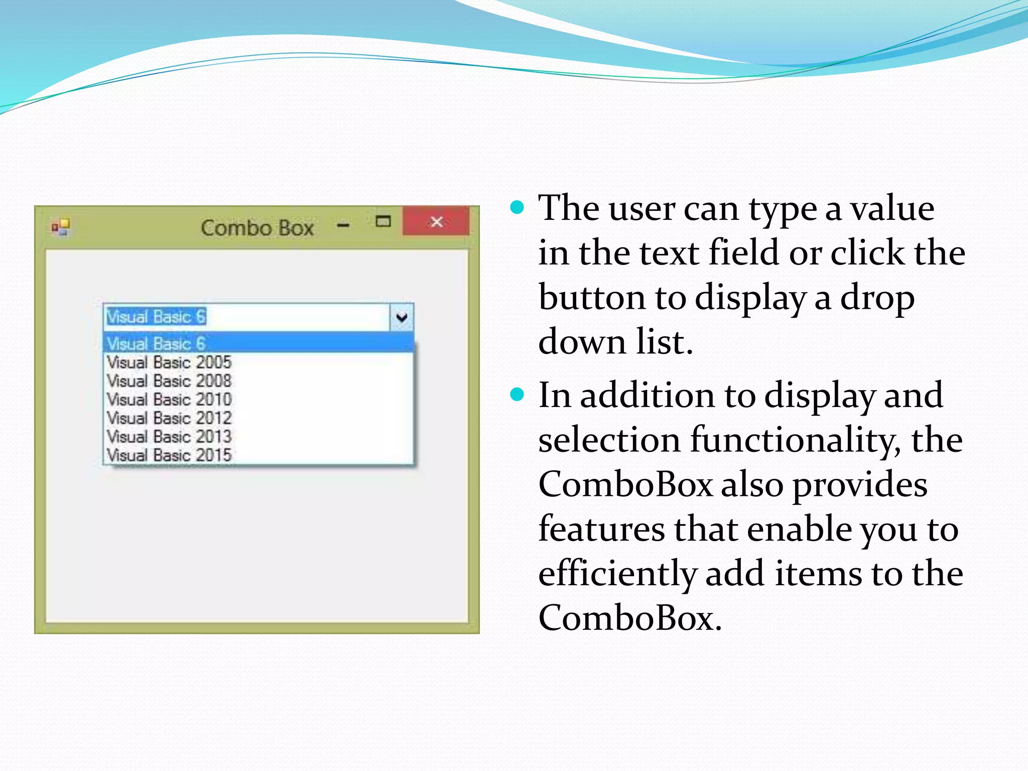 5. combobox | PPT | Technology & Computing