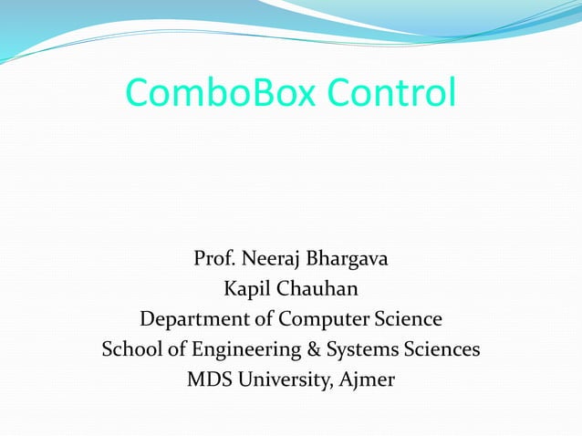 5. combobox | PPT | Technology & Computing