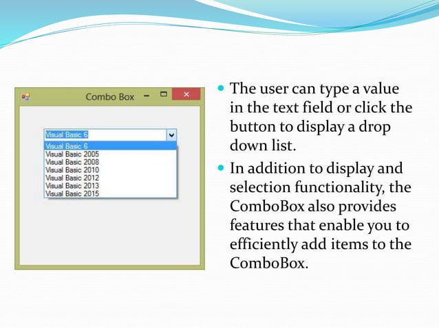 5. combobox | PPT | Technology & Computing