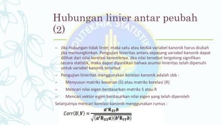 Analisis Korelasi Kanonik (1) | PPTX