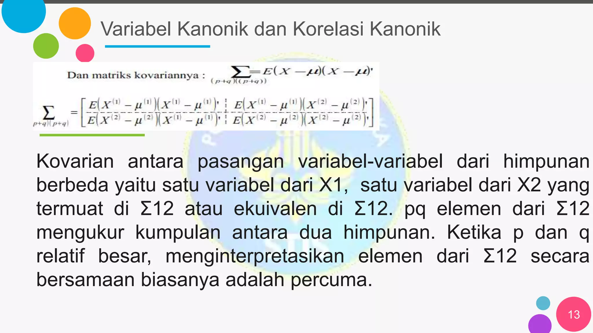 Analisis Korelasi Kanonik (2) | PPTX