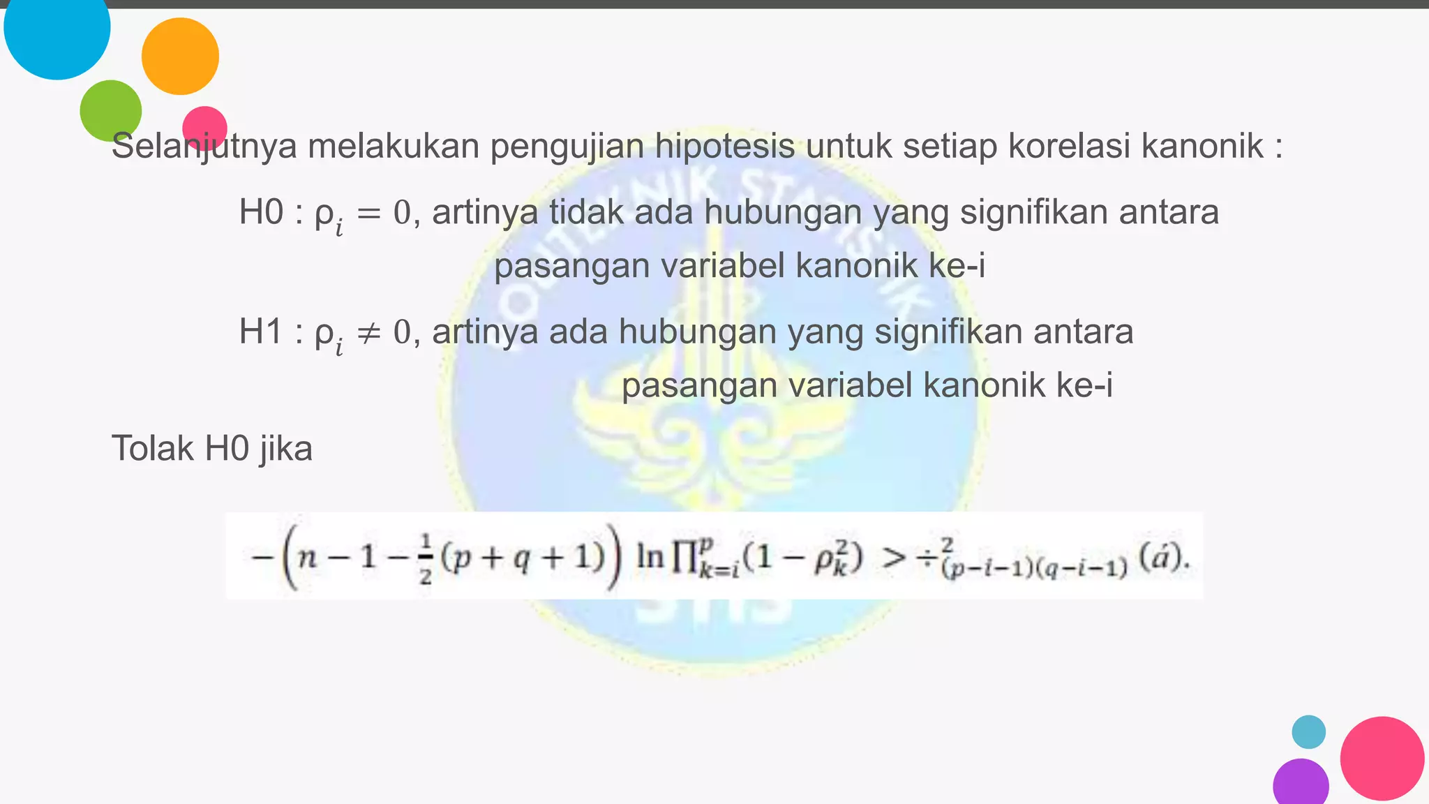 Analisis Korelasi Kanonik (2) | PPTX