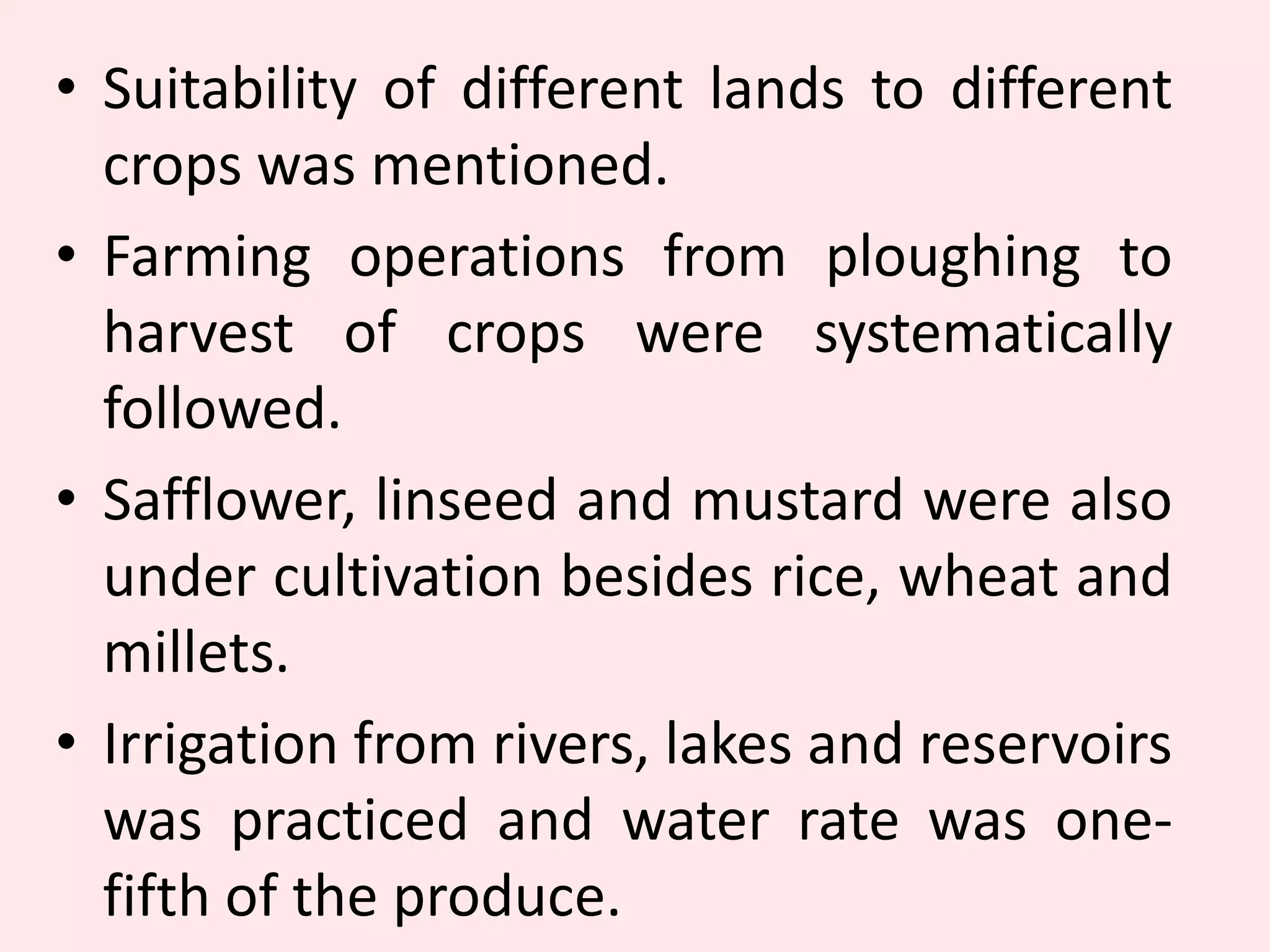 HISTORY OF AGRICULTURAL DEVELOPMENT IN ANCIENT INDIA, AGRICULTURE IN ...
