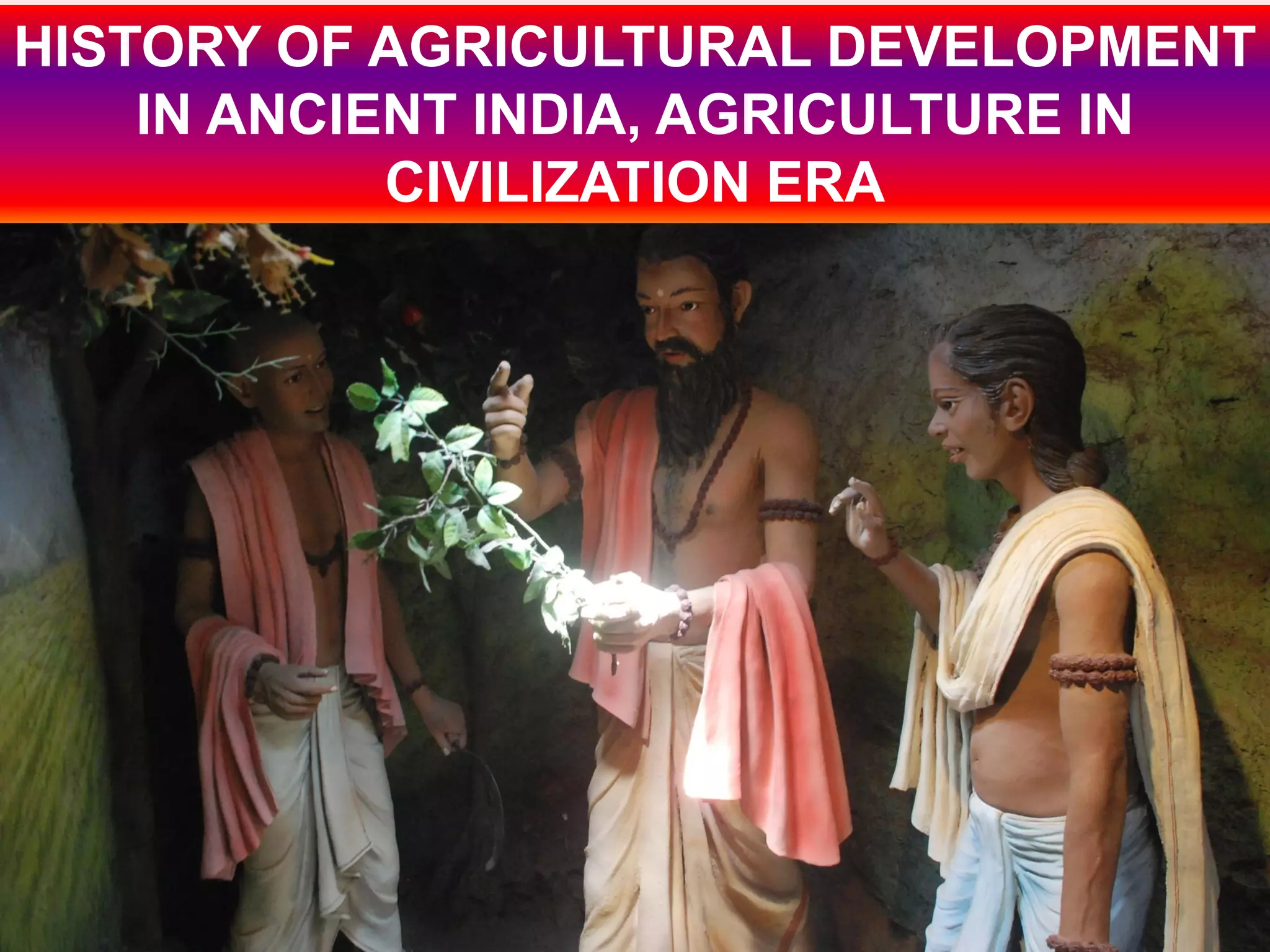 HISTORY OF AGRICULTURAL DEVELOPMENT IN ANCIENT INDIA, AGRICULTURE IN ...