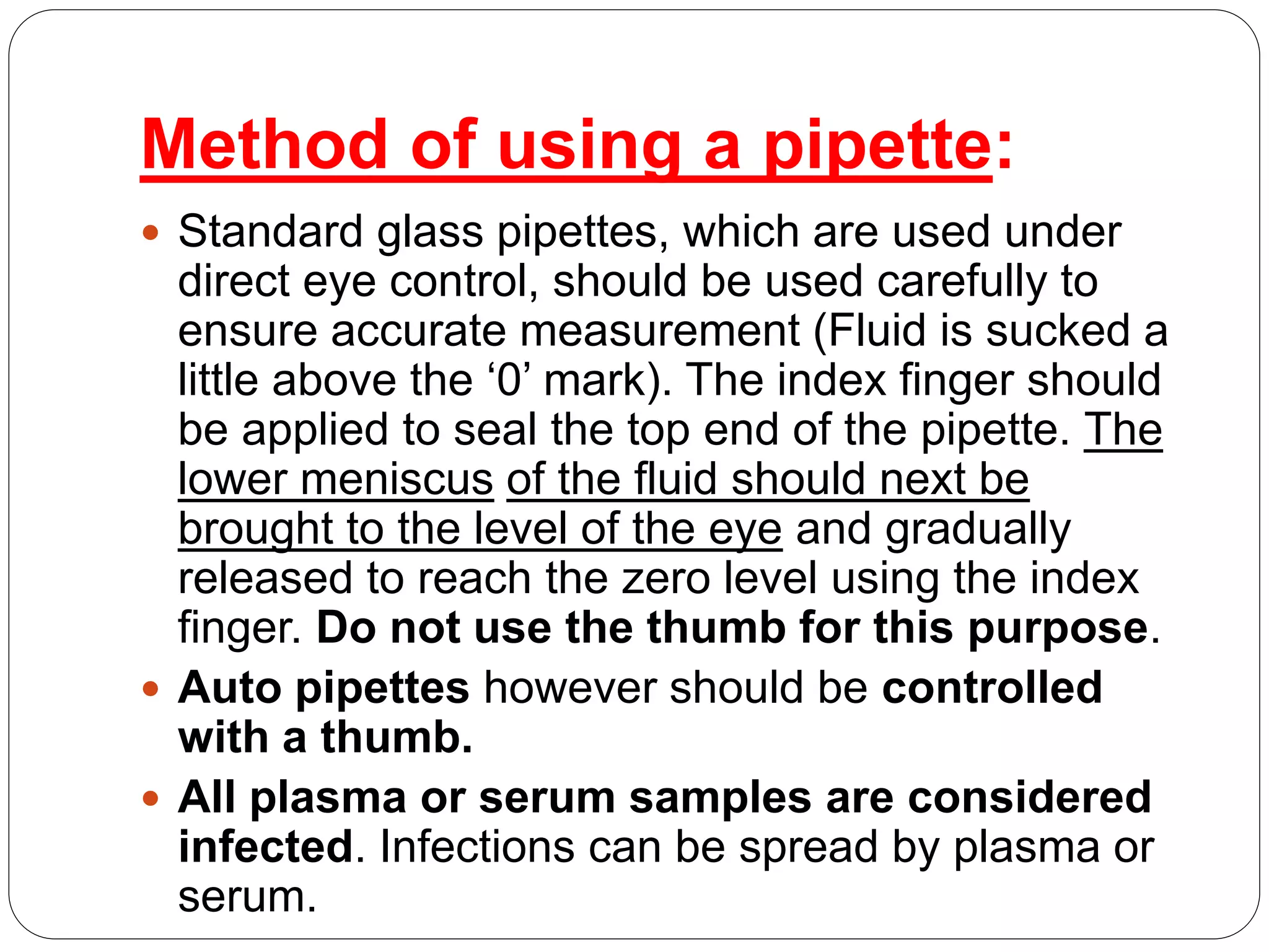 Pipettes and Their Safely Use | PPT