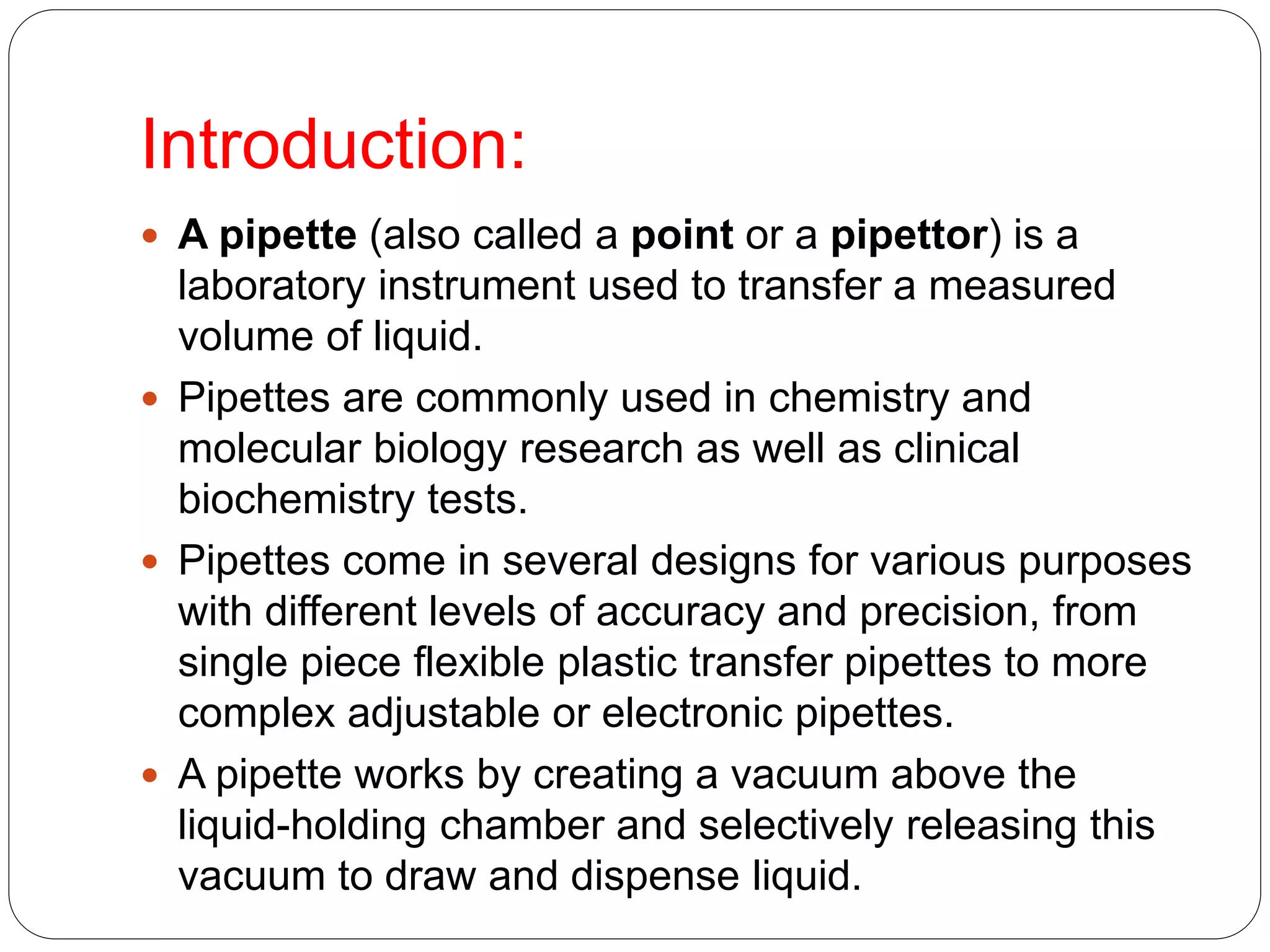 Pipettes and Their Safely Use | PPT
