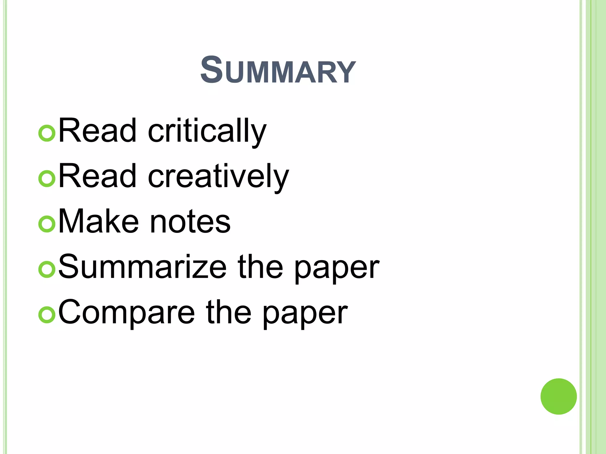 Practical guide: How to read research paper? | PPTX