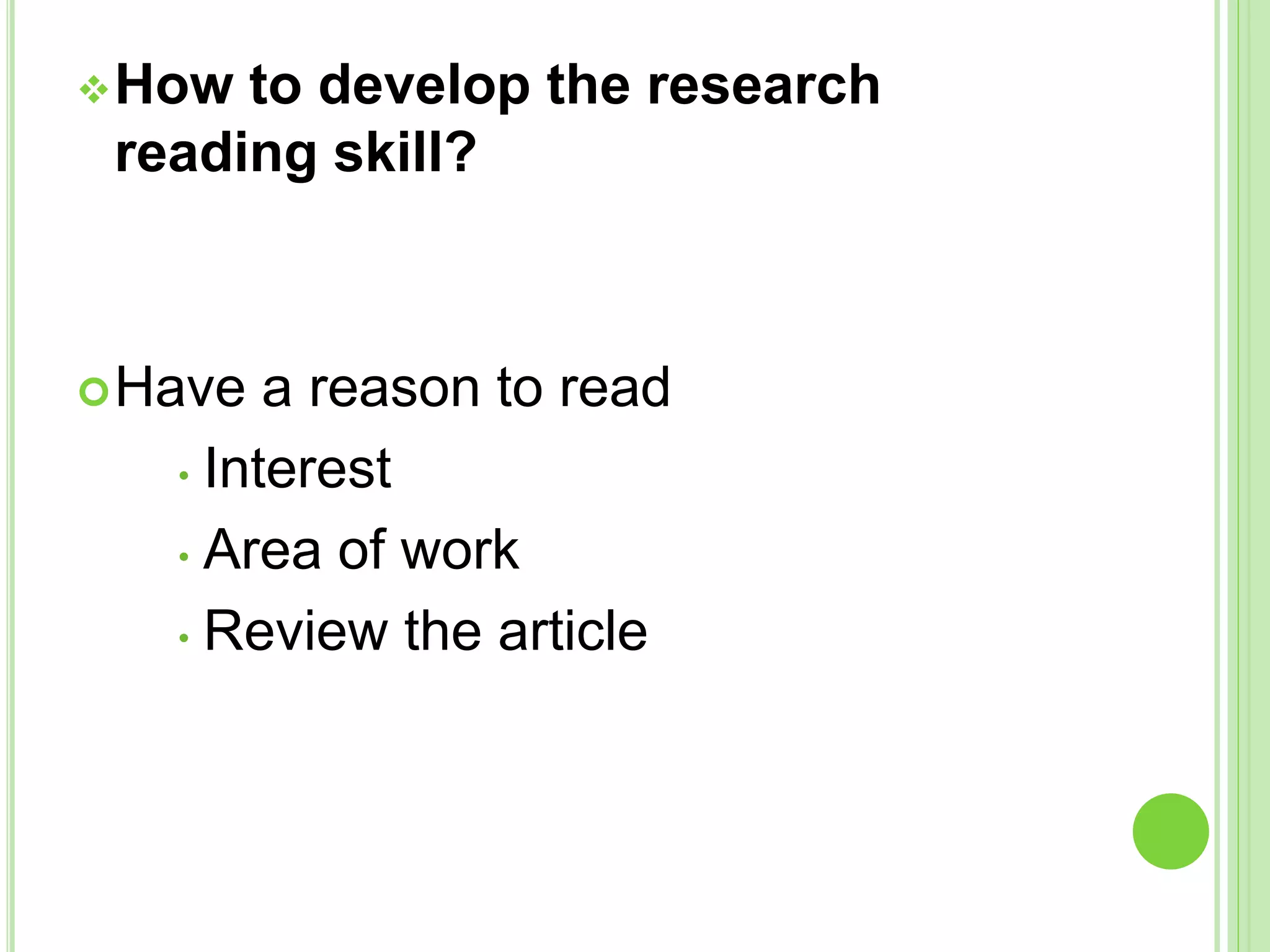 Practical guide: How to read research paper? | PPTX