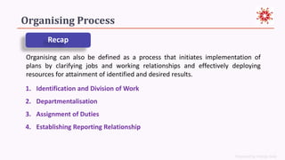 5.1 Concept and Process of Organising : XII Business Studies | PPTX