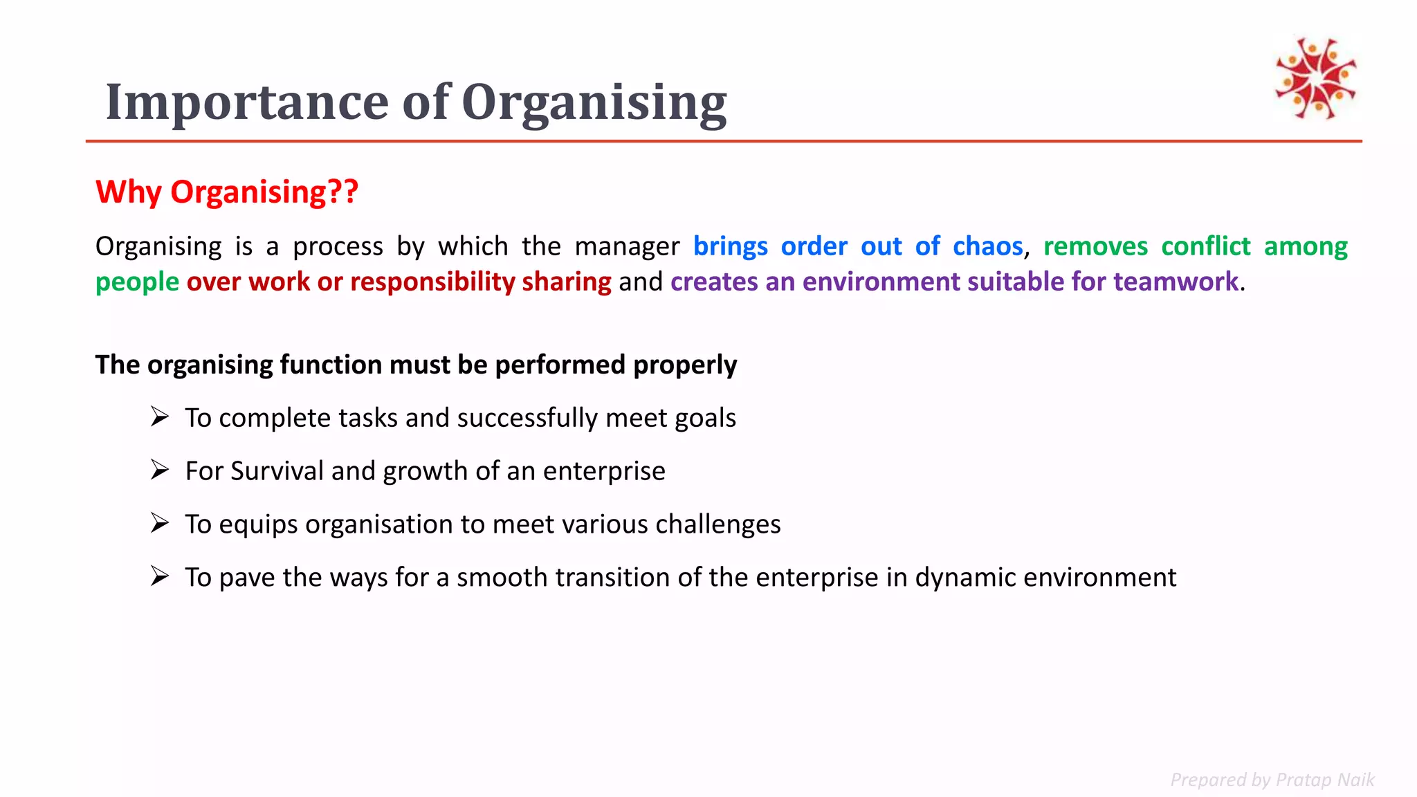 5.2 Importance of Organising : XII Business Studies | PPTX