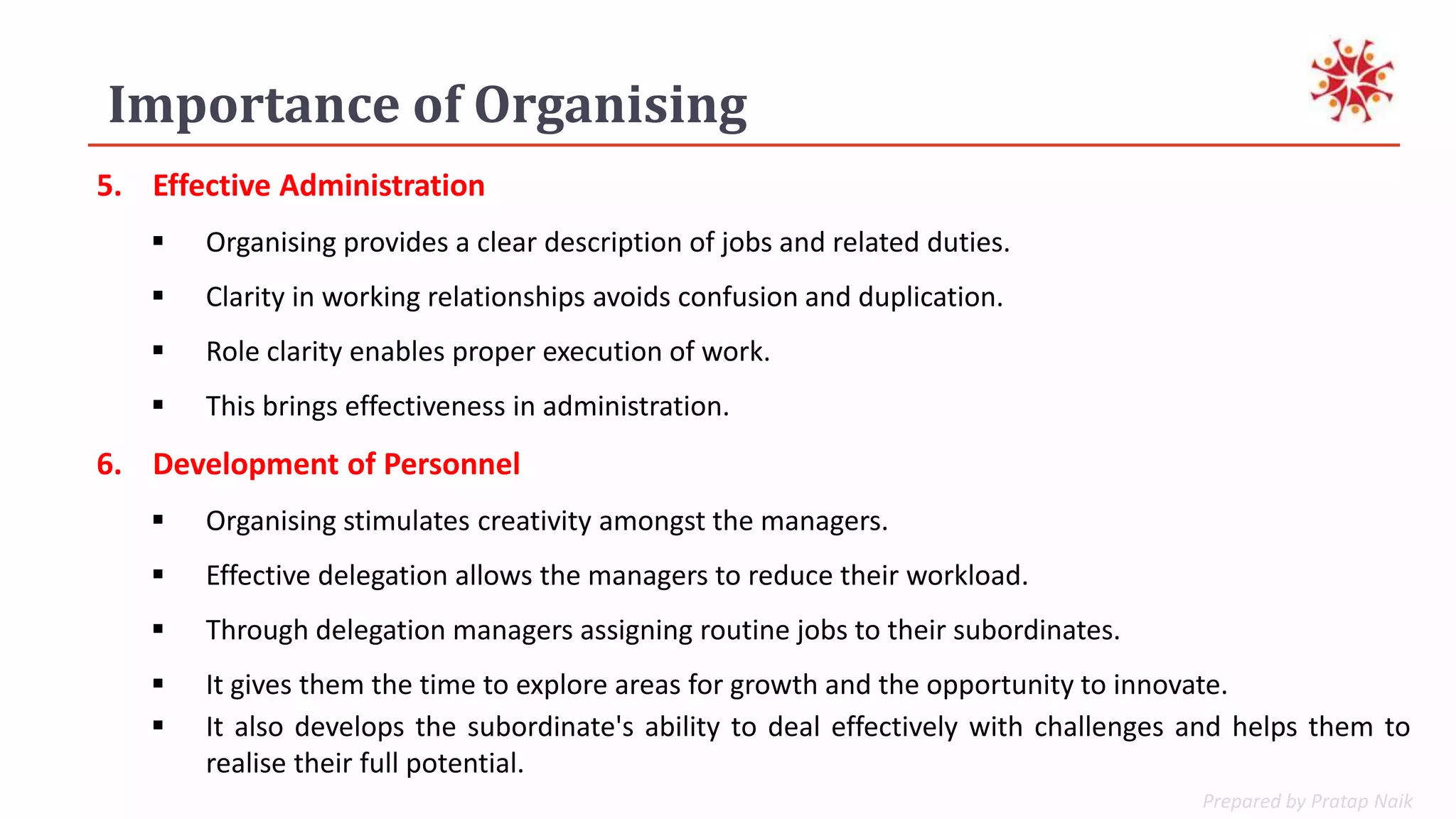 5.2 Importance of Organising : XII Business Studies | PPTX