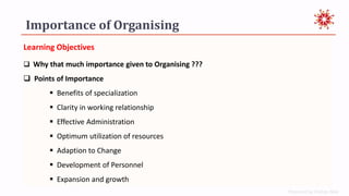 5.2 Importance of Organising : XII Business Studies | PPTX