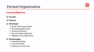 5.6 Formal Organisation : XII Business Studies | PPT