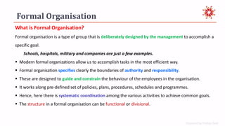 5.6 Formal Organisation : XII Business Studies | PPT