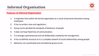 5.7 Informal Organisation : XII Business Studies | PPT