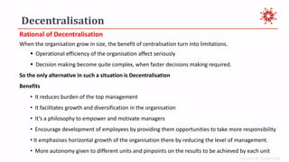 5.10 Decentralisation Concept : XII Business Studies | PPTX