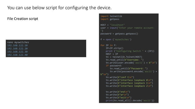 5. configuring multiple switch with files | PPT