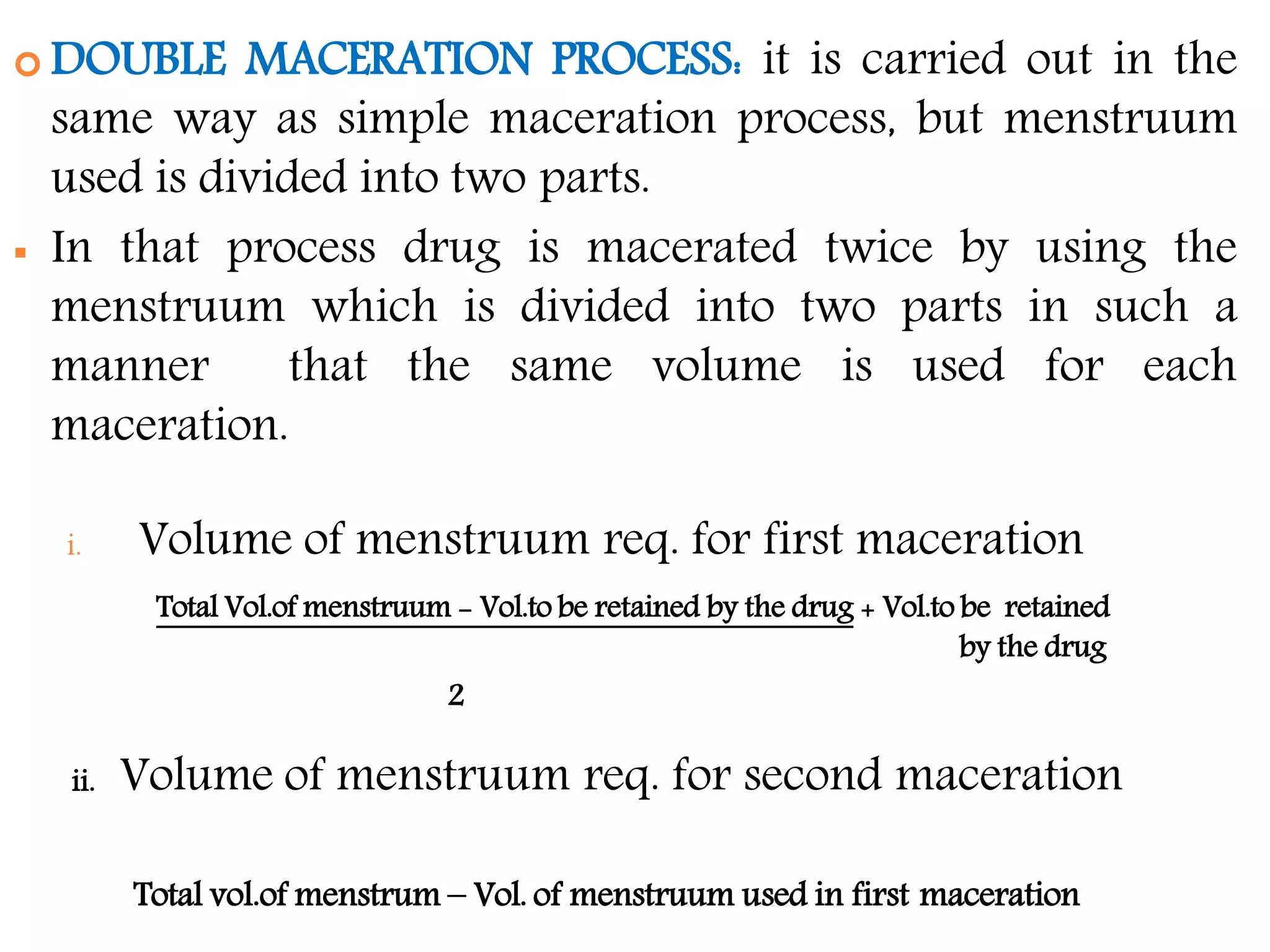 Extraction and galenicals | PPTX