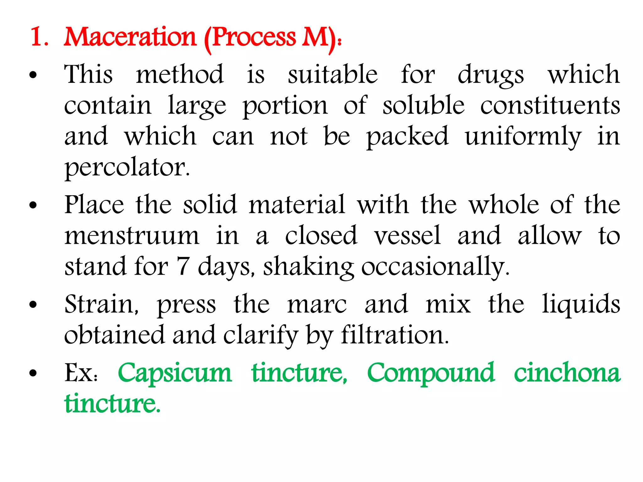 Extraction and galenicals | PPTX