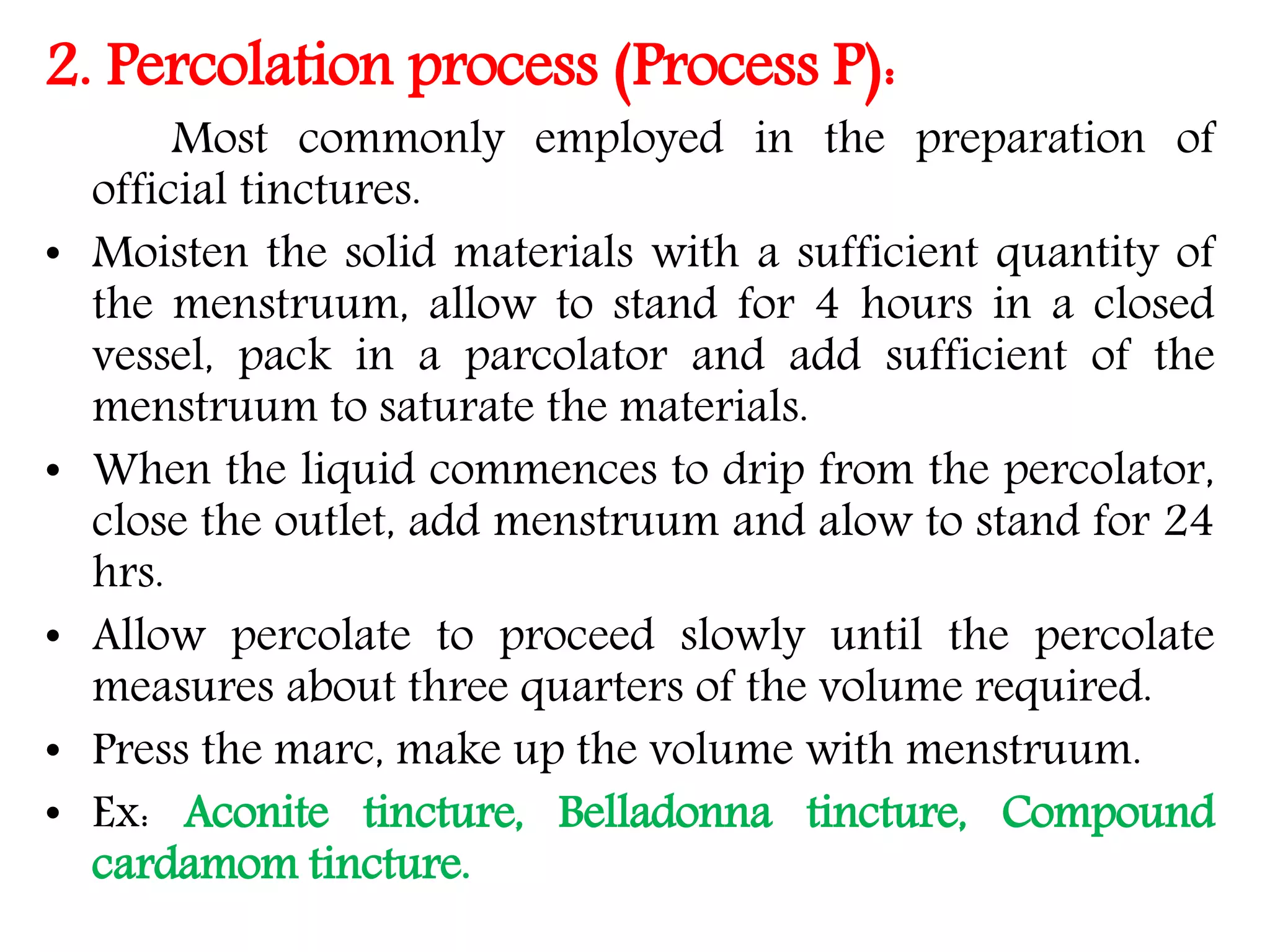 Extraction and galenicals | PPTX