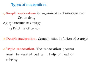 Extraction and galenicals | PPTX