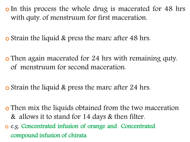 Extraction and galenicals | PPTX | Chemistry | Science