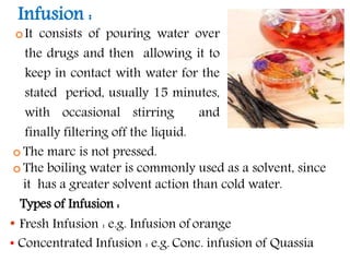 Extraction and galenicals | PPTX
