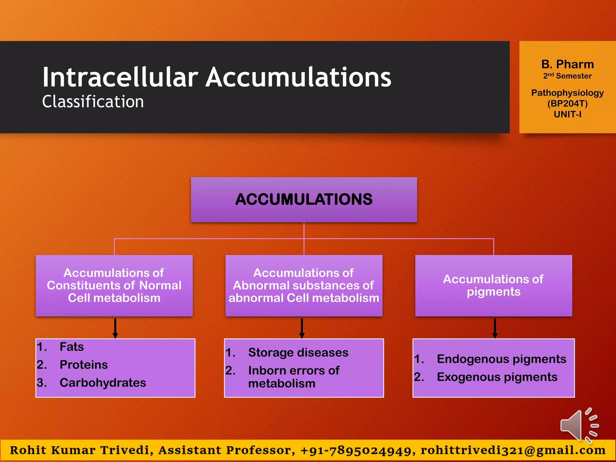 Intracellular accumulation (lipids, proteins, carbohydrates, pigments ...