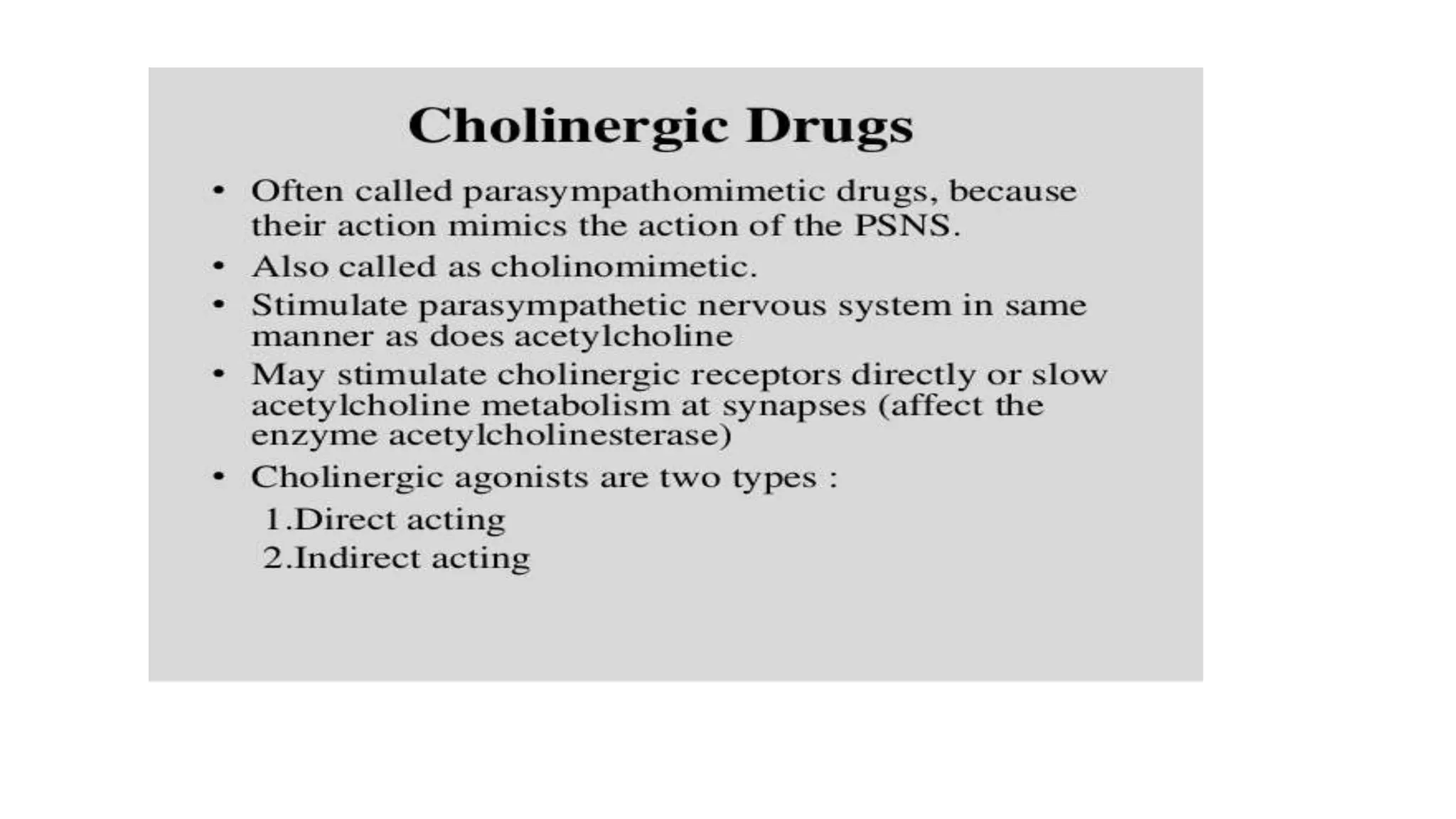 5. cholinergic drugs | PPT