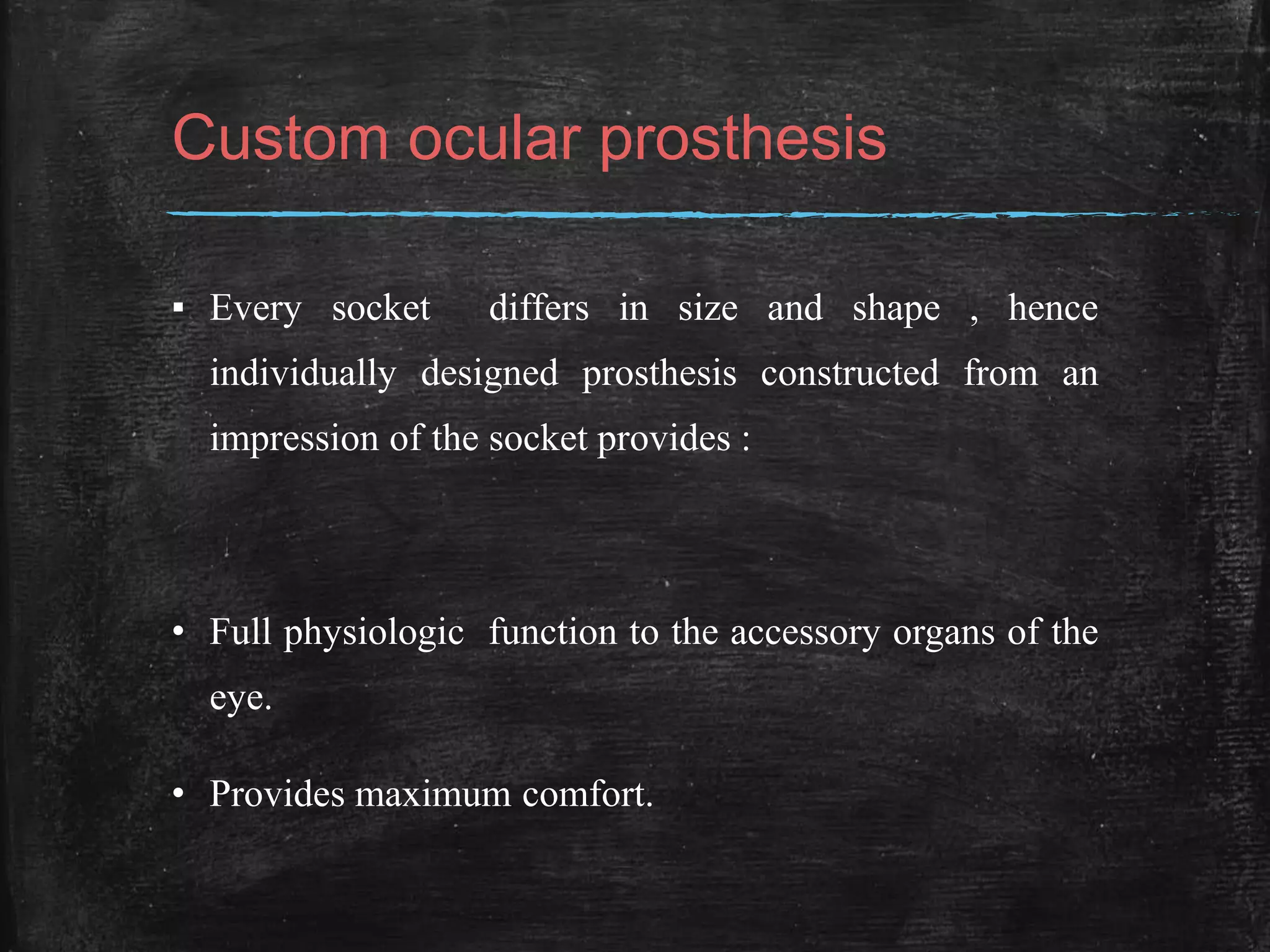 Ocular and Orbital prosthesis ANJALI RATHORE | PPTX