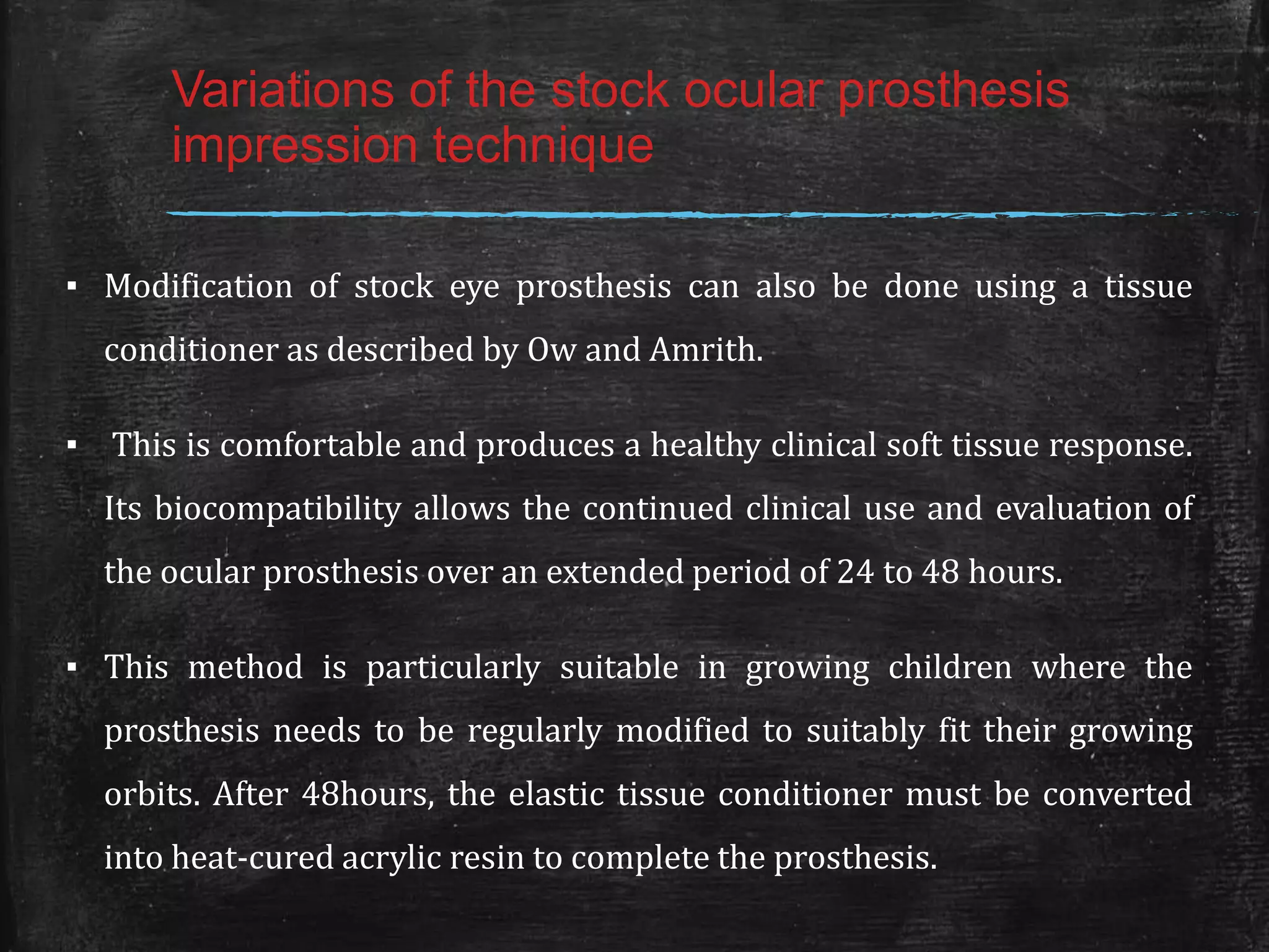 Ocular and Orbital prosthesis ANJALI RATHORE | PPTX