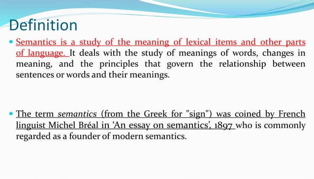 Semantics Introduction Ppt