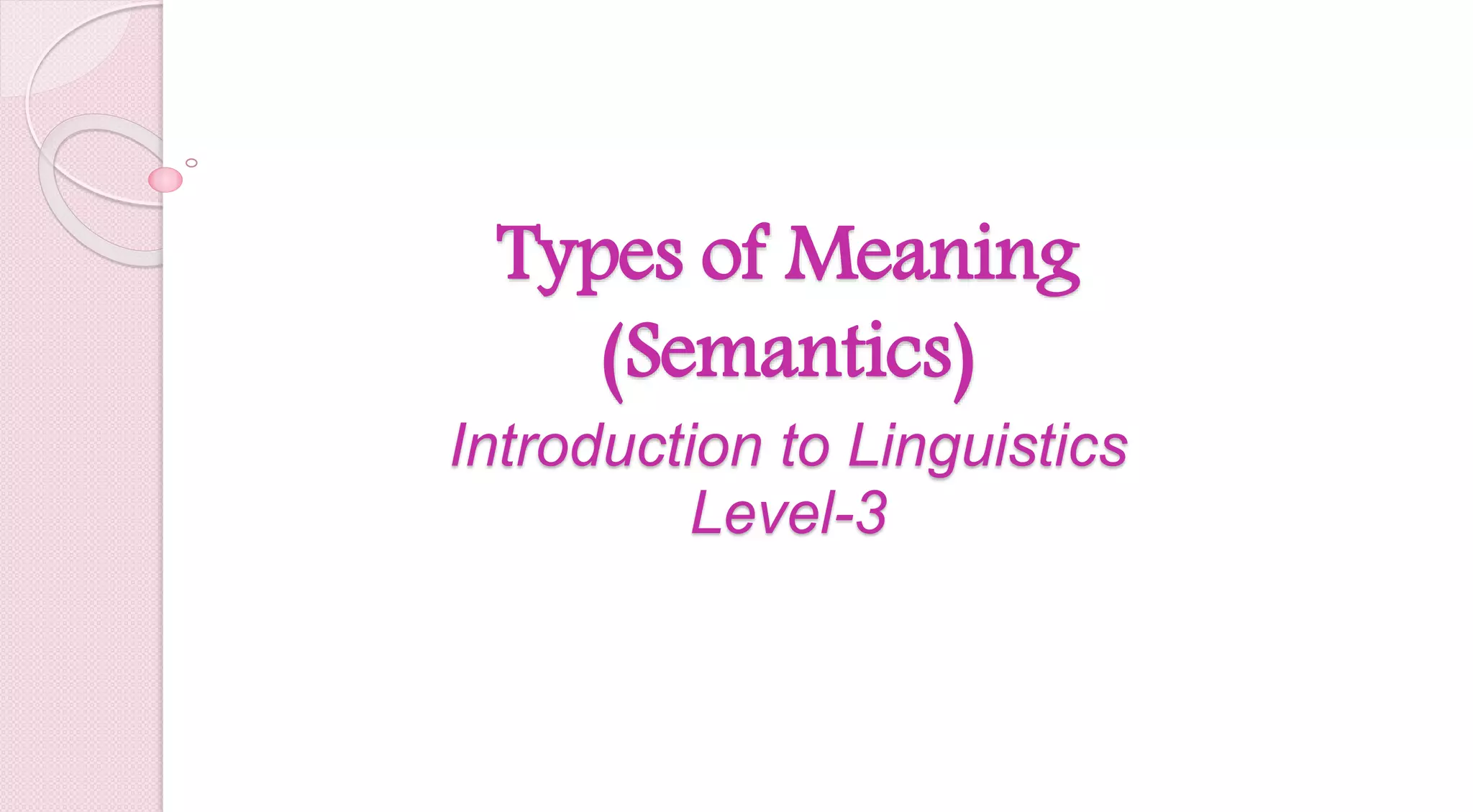 Types of meanings | PPT