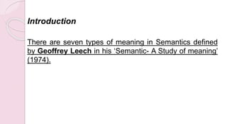 Types of meanings | PPT