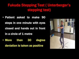 5. routine clinical tests of vestibular function kk | PPT