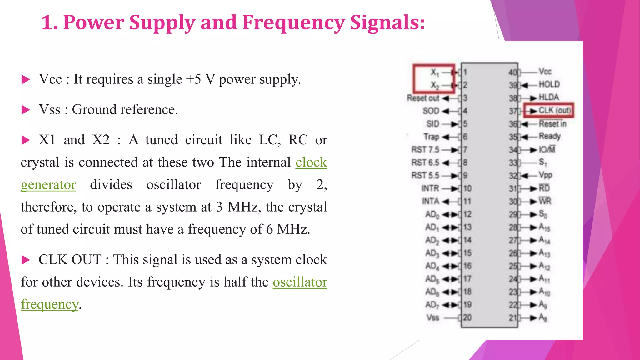 PINDIAGRAM OF 8085 MICROPROCESSOR | PPT