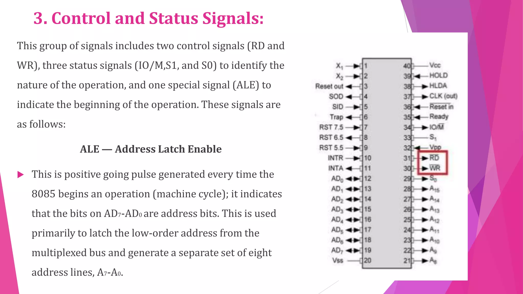 PINDIAGRAM OF 8085 MICROPROCESSOR | PPT