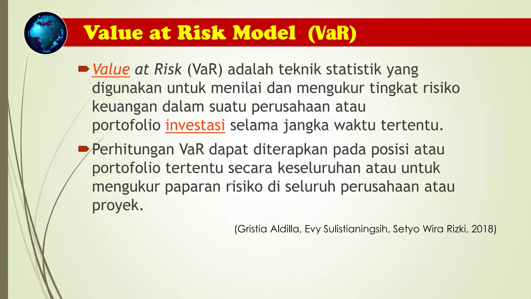 Value at Risk Model (Va R)_ Materi Training Stress Testing | PDF