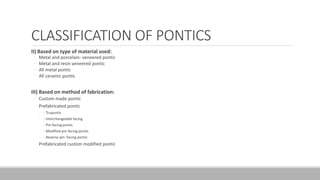 COMPONENTS OF FIXED PARTIAL DENTURE | PPTX