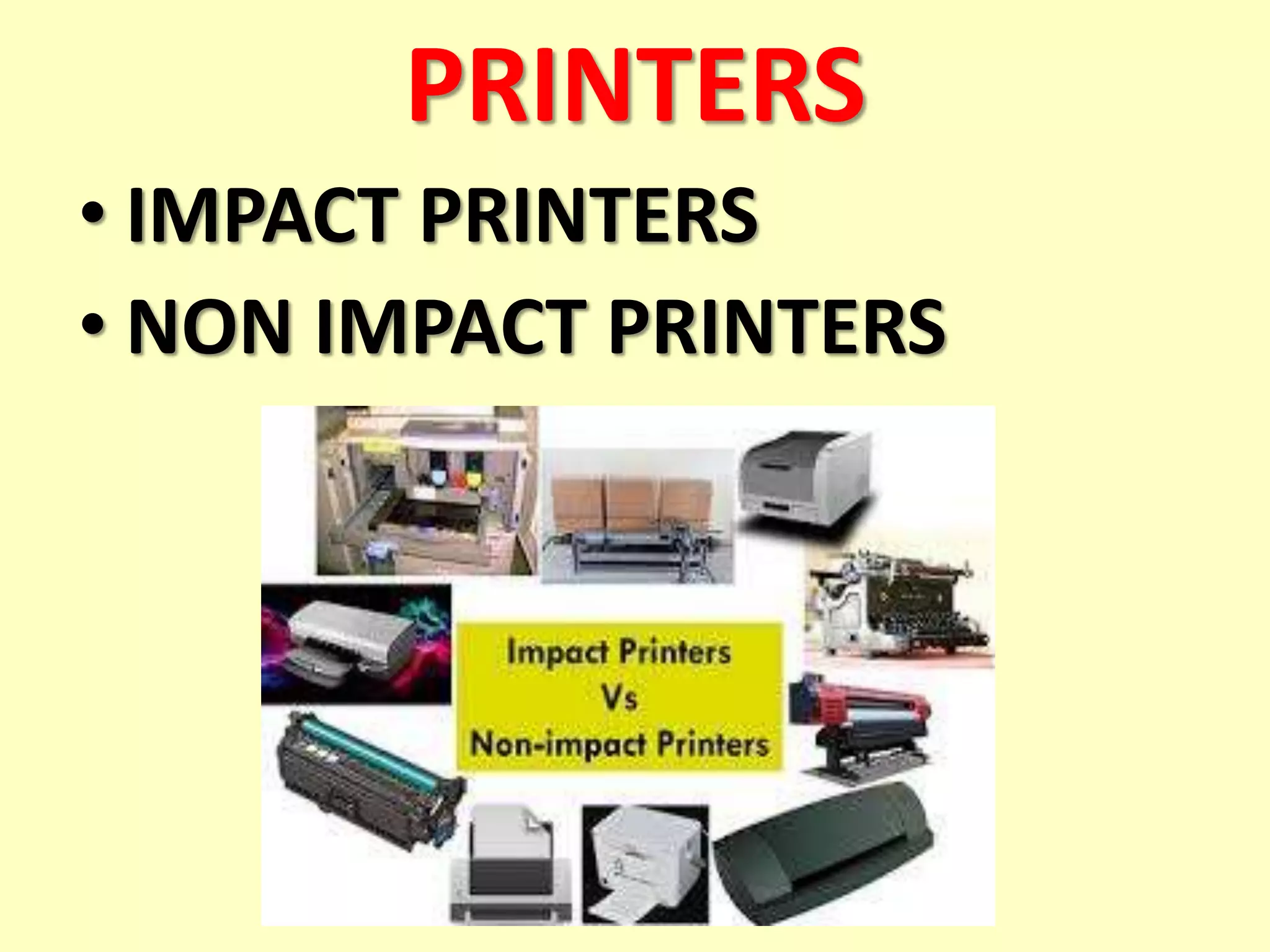 impact and non impact printers | PPTX
