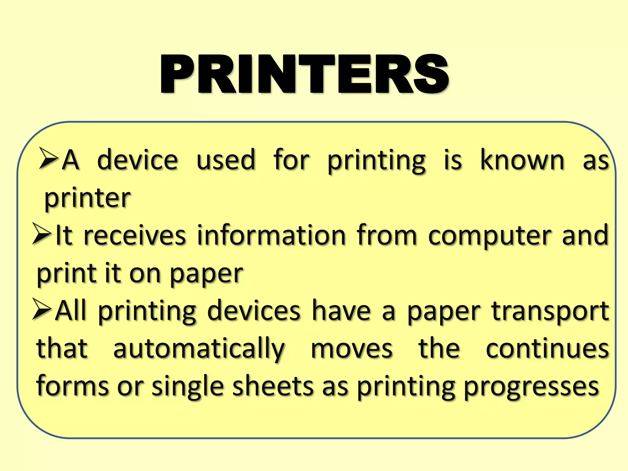 impact and non impact printers | PPTX